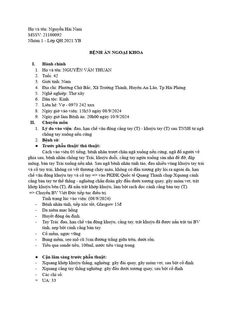 ct1 - Gãy Đầu Dưới Xương Quay | PDF