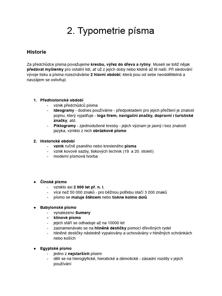 Typometrie Písma | PDF