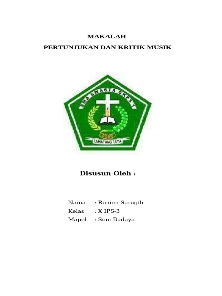Makalah Pertunjukan Dan Kritik Musik | PDF