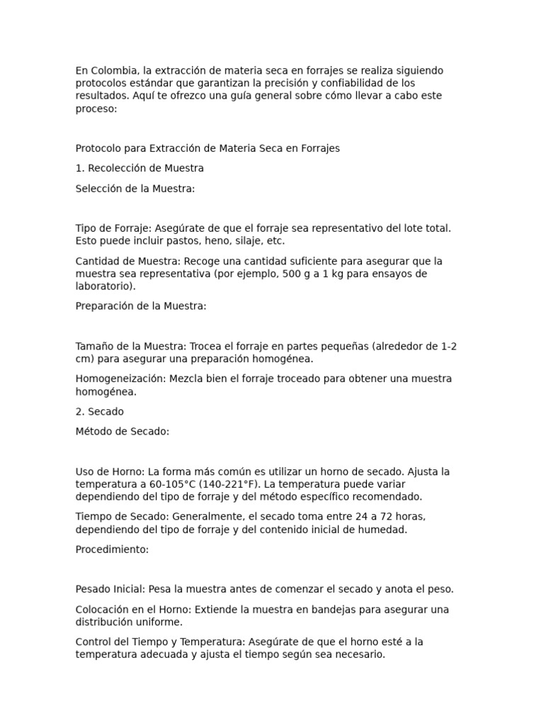 Protocolo MS | PDF | Laboratorios | Pasto