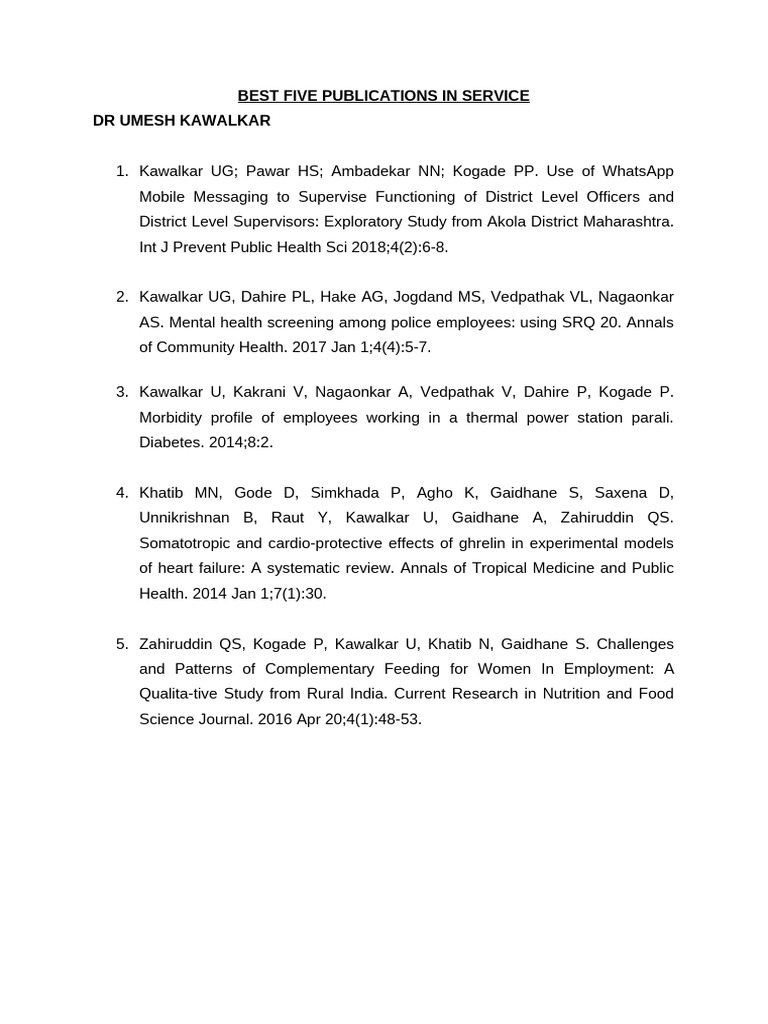 Best Five in Service | PDF