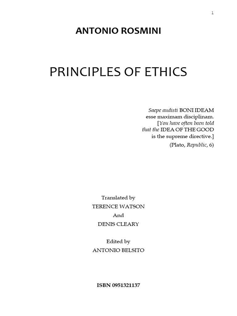 Principles of Ethics | PDF | Reason | Morality