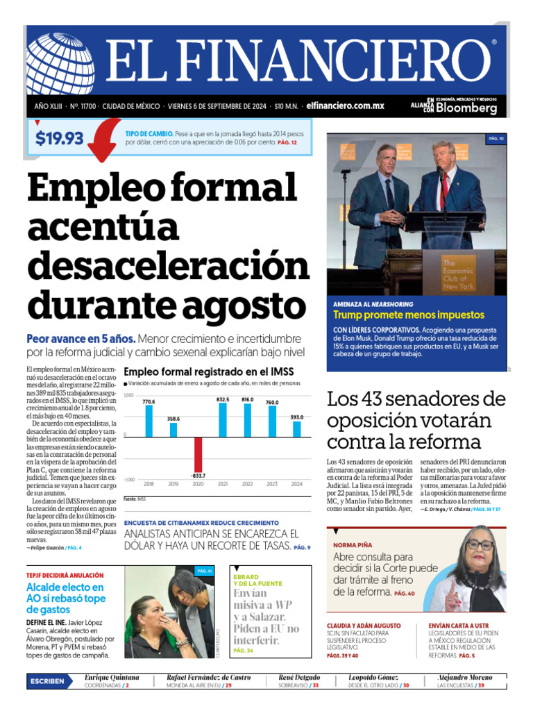 El Financiero 06-09-24 | PDF | México | Empleo
