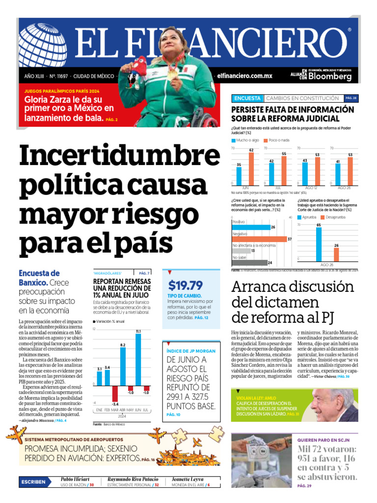 El Financiero 03-09-24 | PDF | México | Economias