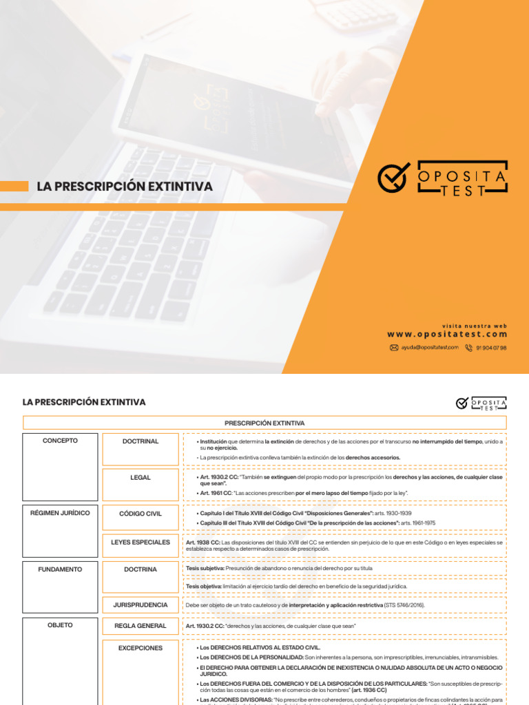 La Prescripción Extintiva | PDF | Estatuto de limitaciones | Ley común