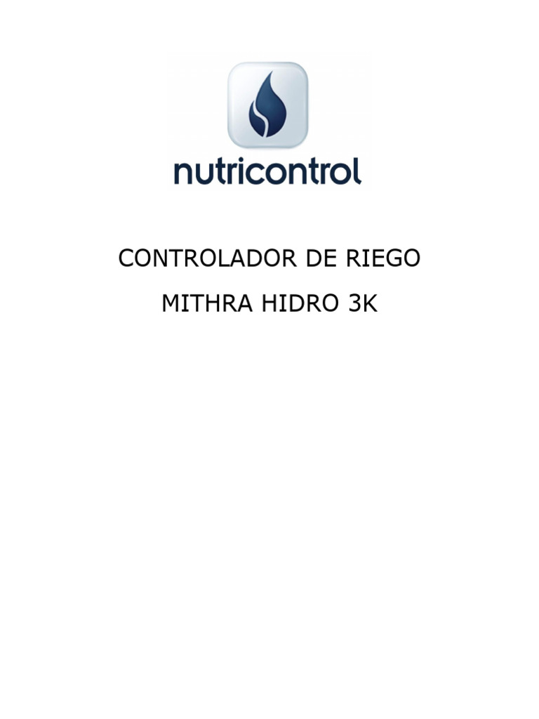 Mithra Hidro 3K Instalador Español V4 | PDF | Riego