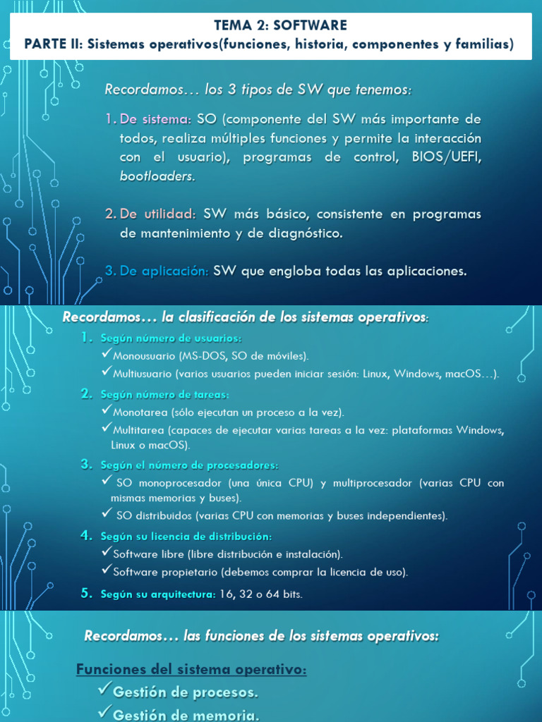 Tipos y Funciones de Sistemas Operativos | PDF | Distribución de Linux | Arranque