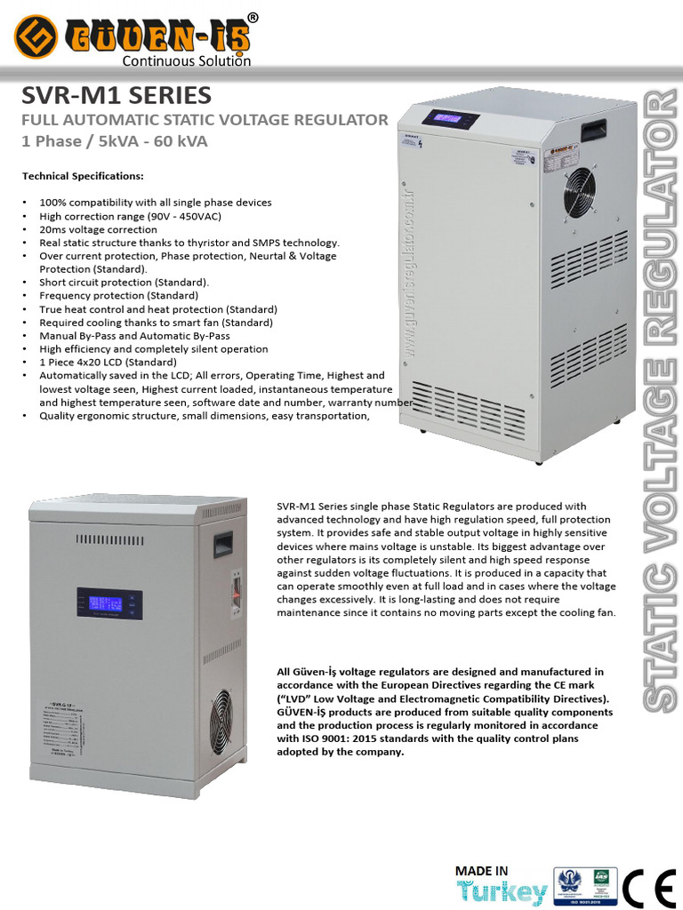 GUVENIS_SVR-M1_EN_1 | PDF | Electrical Engineering | Electricity