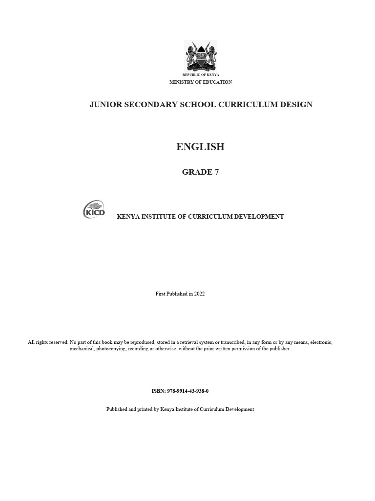 English G7 Design | PDF | Curriculum | Learning