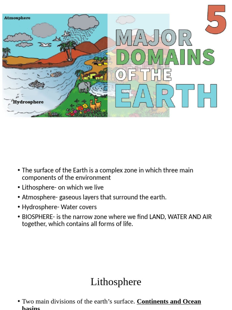Major Domains of The Earth | PDF | Atmosphere Of Earth | Earth