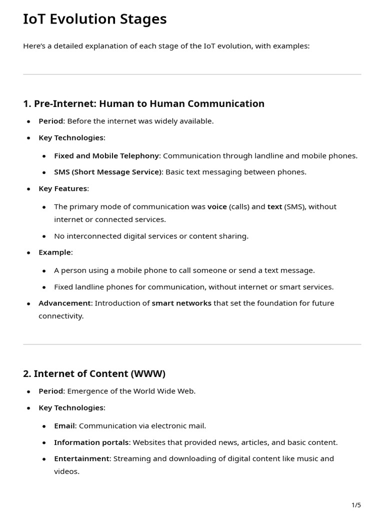 IoT Evolution Stages | PDF | Internet Of Things | Internet