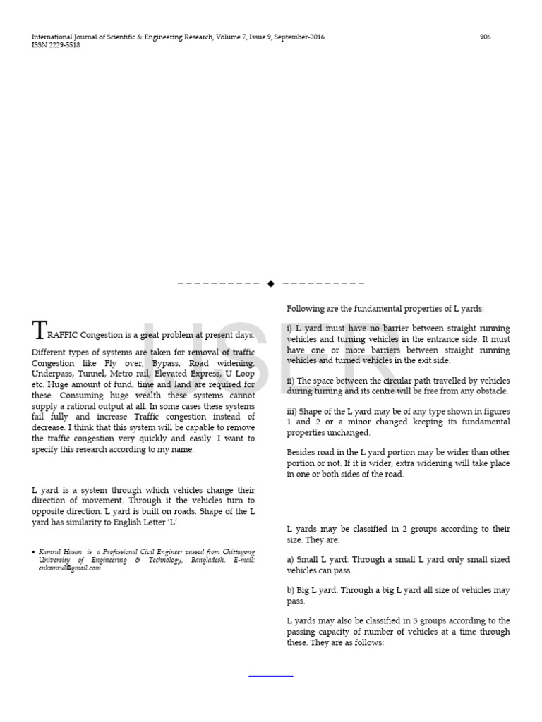 Kamrul's L Yard: Traffic Solution | PDF | Traffic | Intersection (Road)