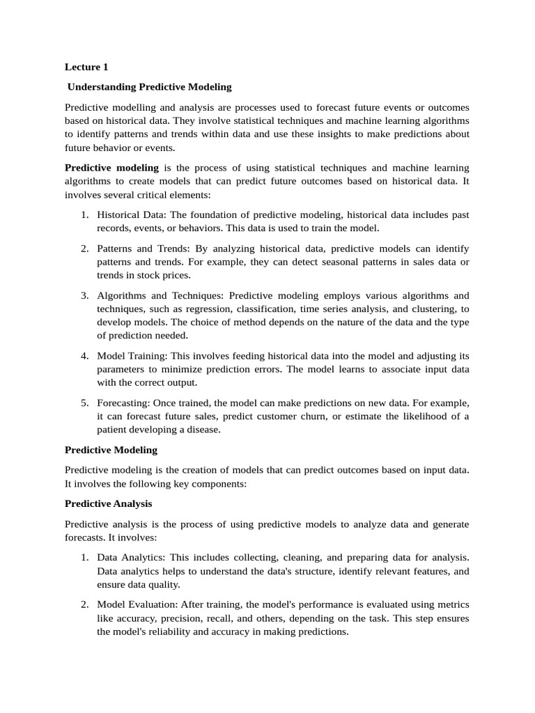 Lecture 1 introduction PM (1) | PDF | Data Analysis | Predictive Analytics