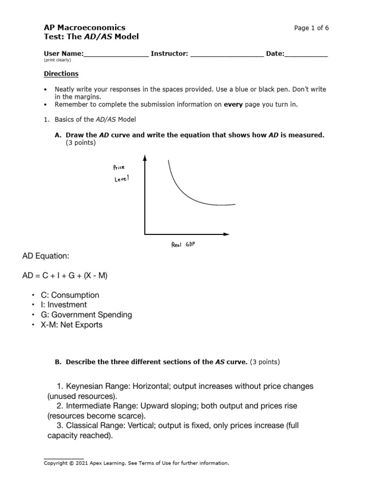 Prierel: Ad/As | PDF | Long Run And Short Run | Macroeconomics