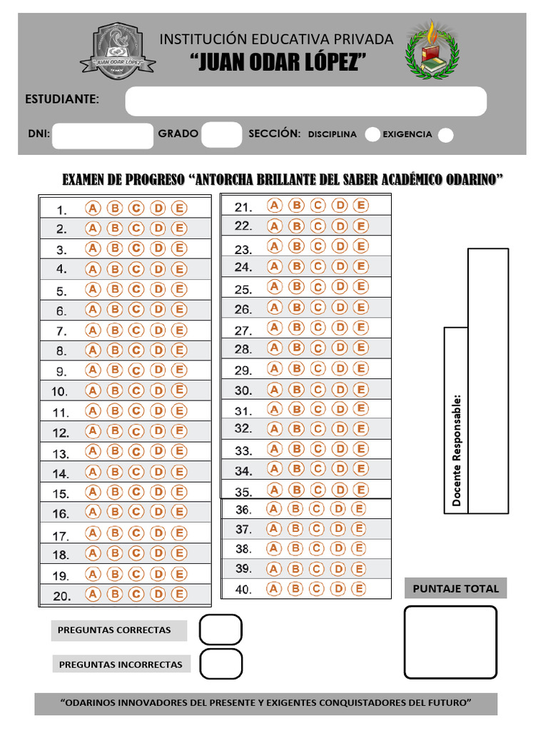 Tarjeta 40 Preguntas | PDF