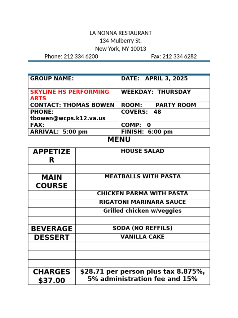 Skyline Hs Performing Arts 4.3.2025 | PDF