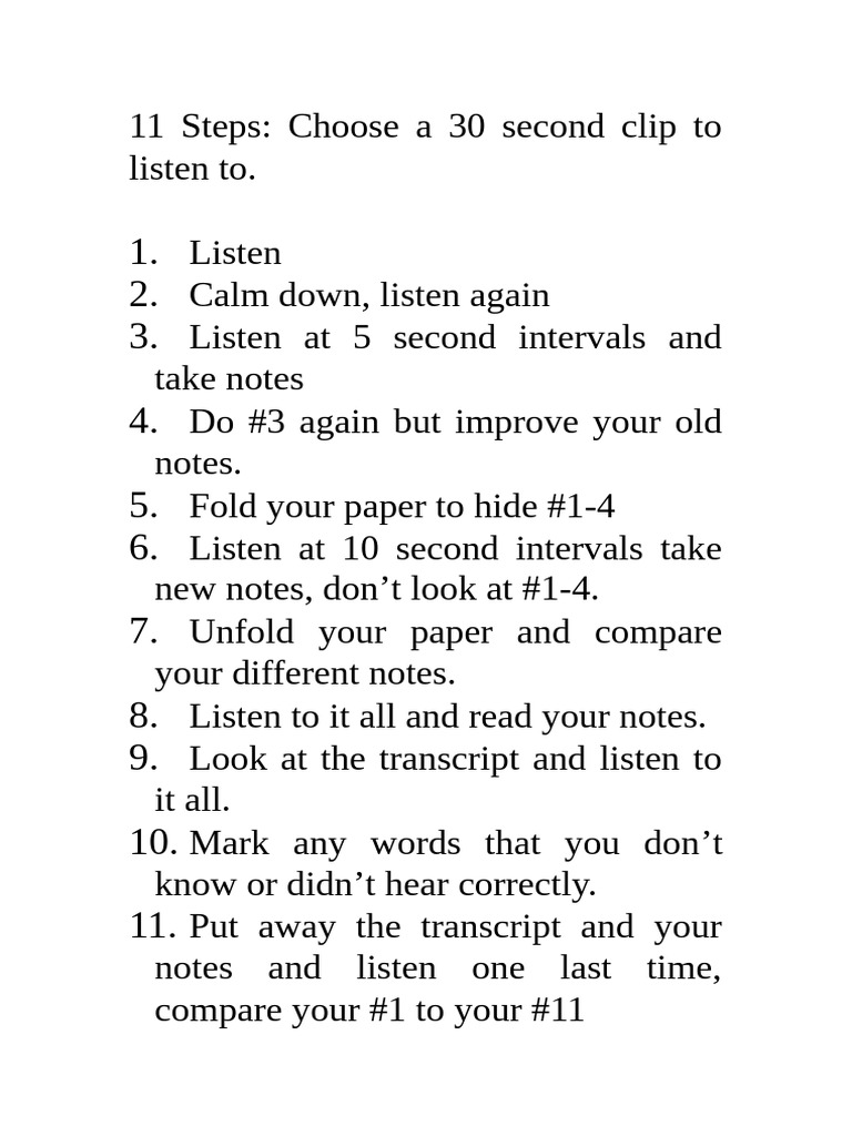 11 Steps | PDF