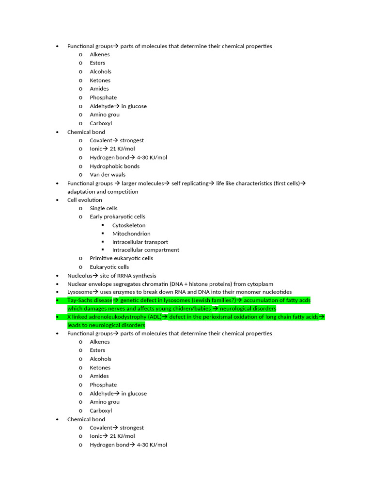Functional groups | PDF | Cell (Biology) | Dna