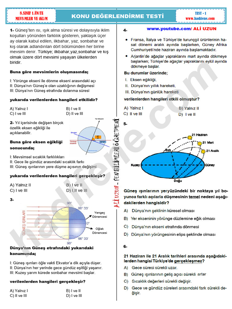 Mevsi̇mler KTT-1 | PDF