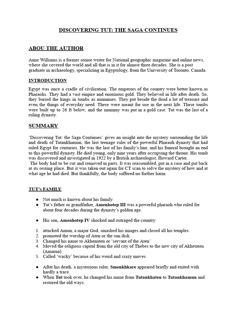 Discovering_Tut | PDF | Tutankhamun | Ancient Egypt