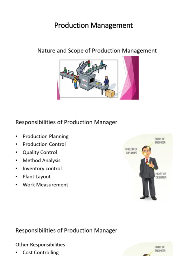 Nature and Scope of Production Management | PDF | Inventory | Cost Of Goods Sold