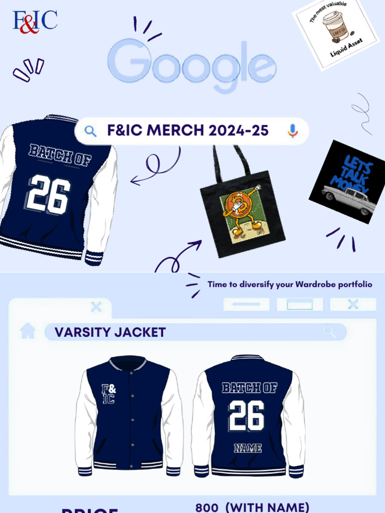 F&IC Merch 2024-25 | PDF