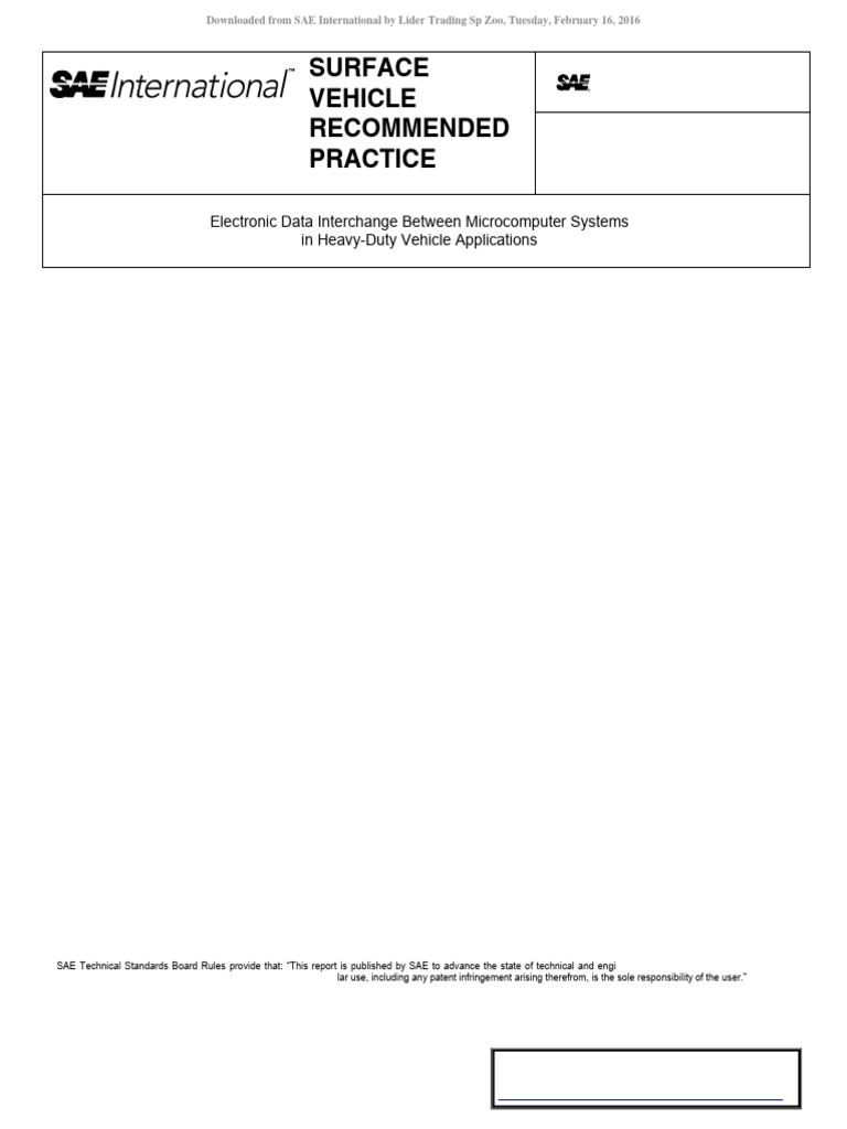 J1587 - Electronic Data Interchange Between Microcomputer Systems in ...