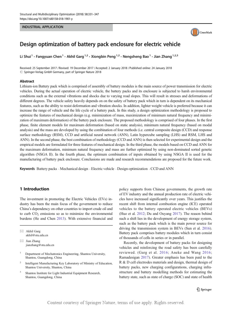 Design_optimization_of_battery_pack_enclosure_for_ | PDF | Mathematical ...