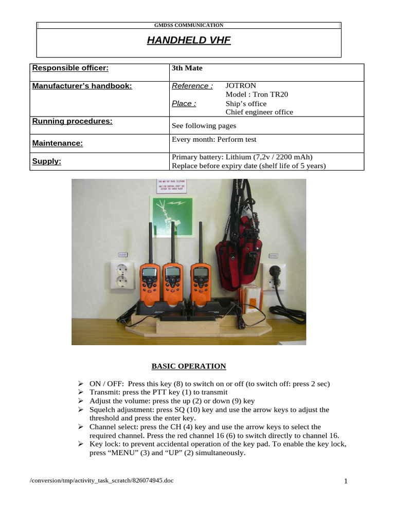 08.handheld VHF | PDF