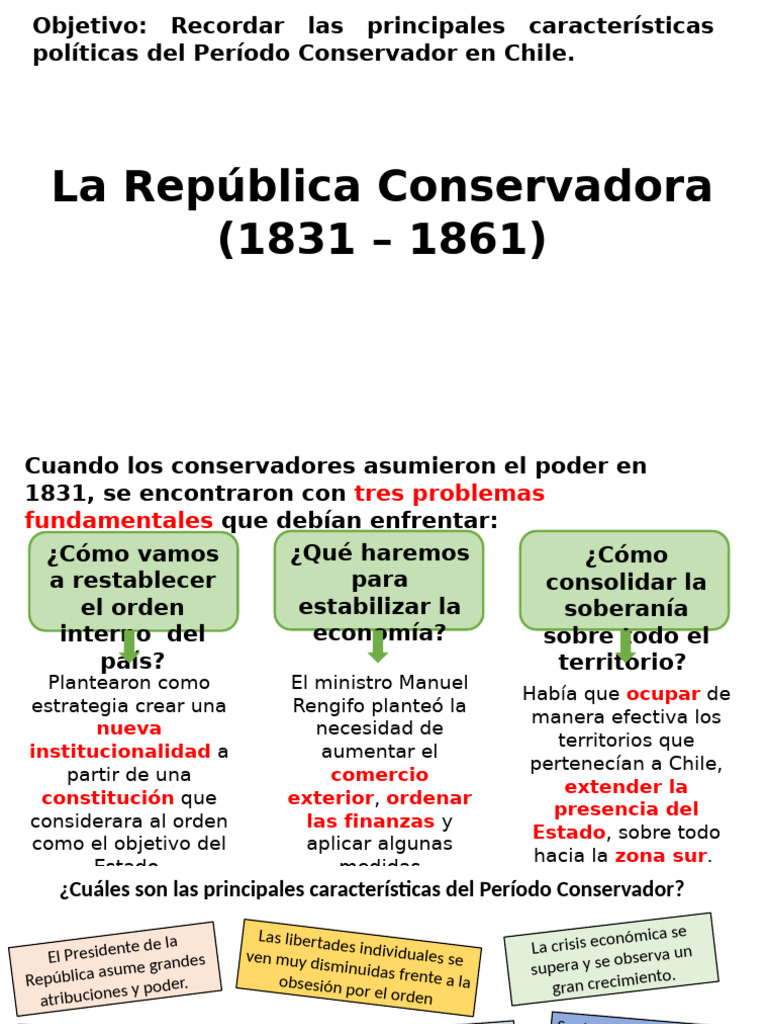 Características del Período Conservador en Chile | PDF | Libertad ...