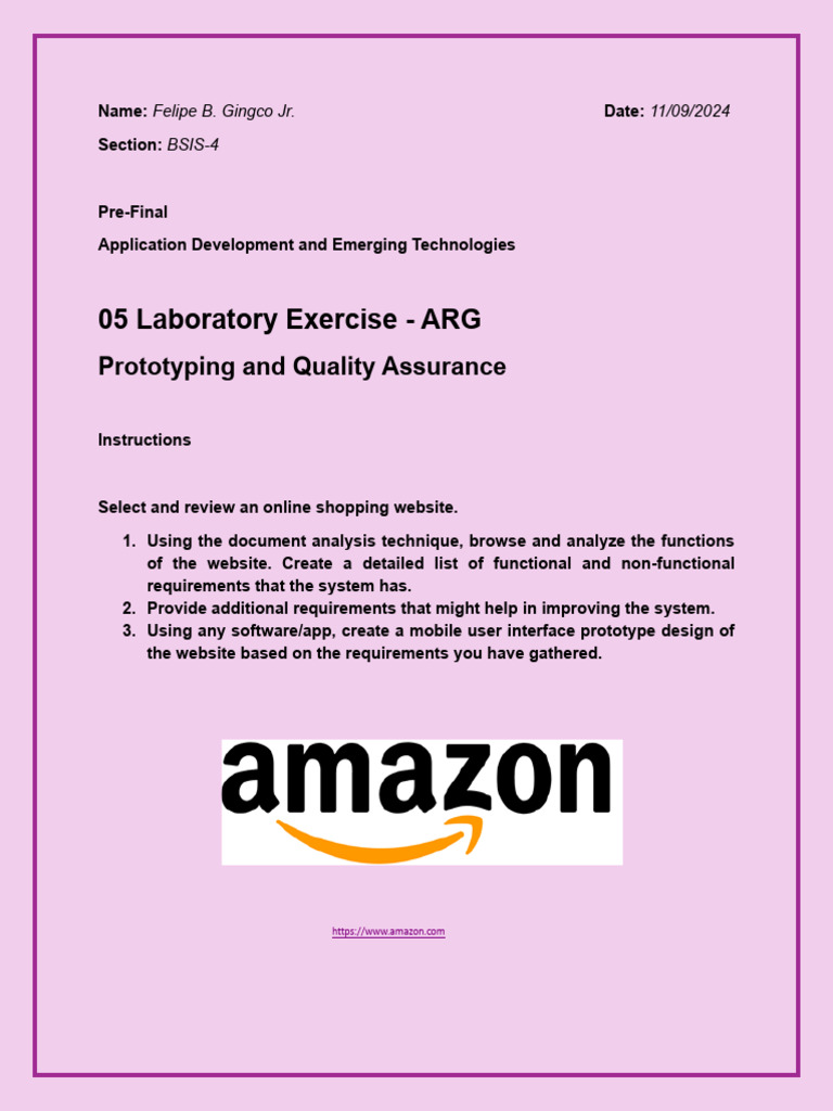 05 Laboratory Exercise 1 Arg Appdev 4 Pdf User Computing Point Of Sale