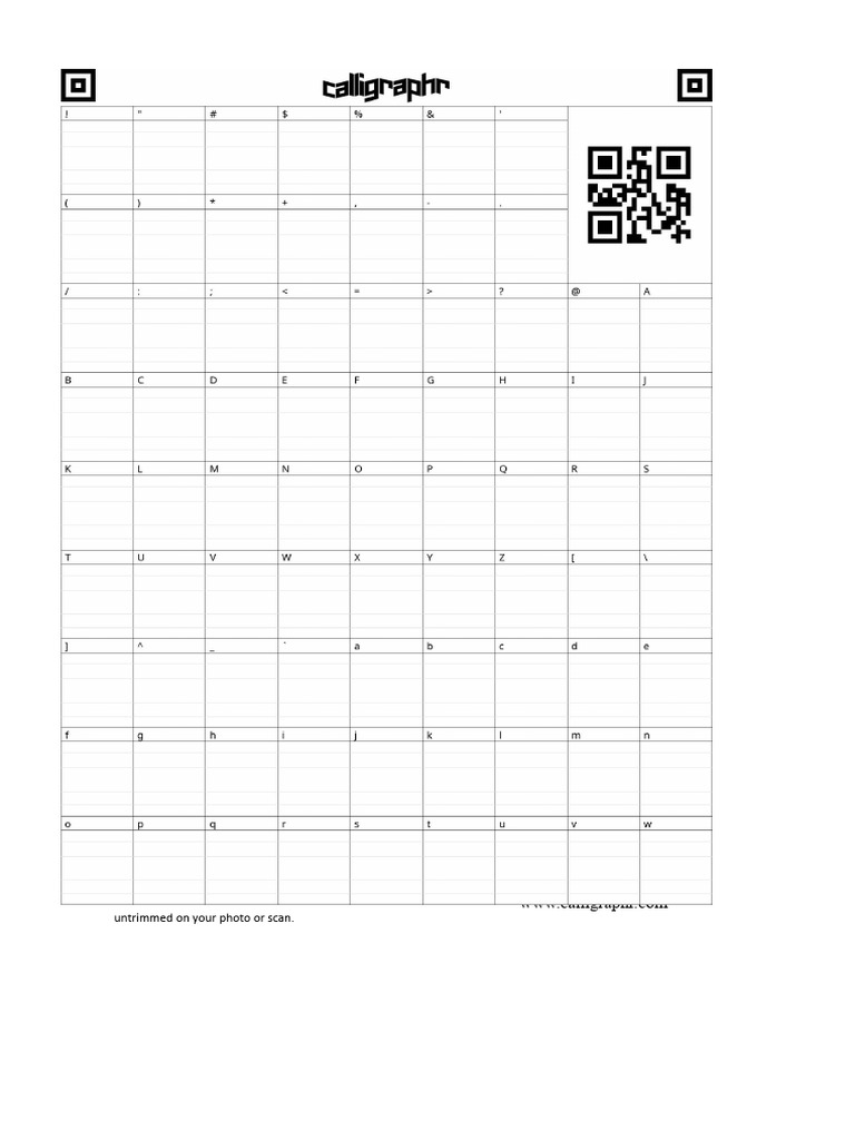 Calligraphr-Template | PDF