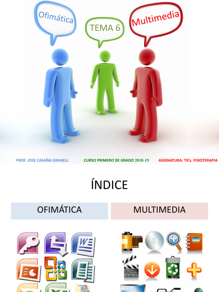 TEMA 6. Ofimática y Multimedia | PDF | Multimedia | Tecnología de ...