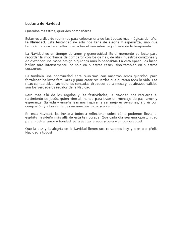 Lectura de Navidad | PDF