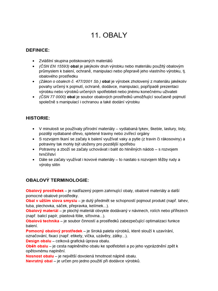 11 Obaly | PDF