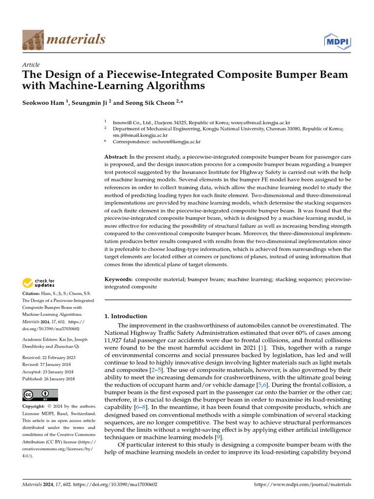 PIC Bumper Beam | PDF | Support Vector Machine | Statistical Classification