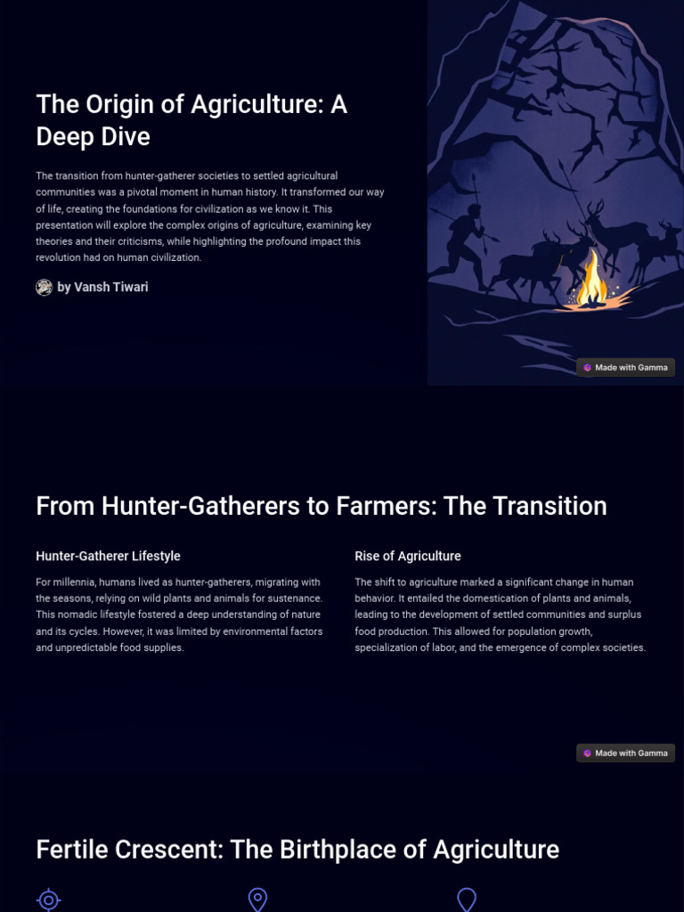 The Origin of Agriculture A Deep Dive | PDF | Agriculture | Fertile ...