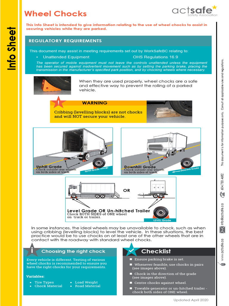 Wheel-Chock-Info-Sheet-202004 | PDF | Vehicles | Transportation Engineering