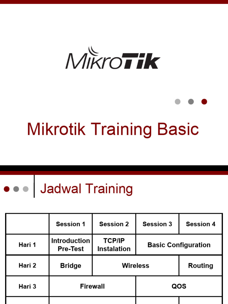 Materi Mikrotik MTCNA | PDF | Internet Protocol Suite | Osi Model