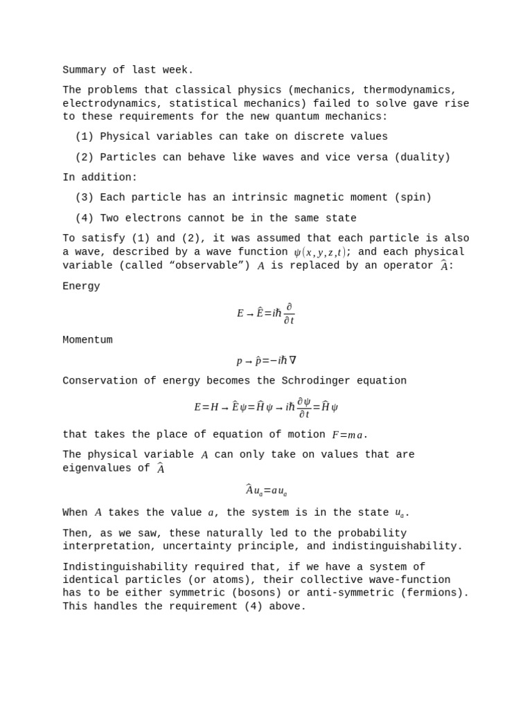 7a.docx Adlı Dosyanın Kopyası | PDF | Spin (Physics) | Wave Function