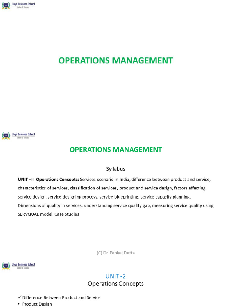 AKTU Operation Management_UNIT_2_NOTES | PDF