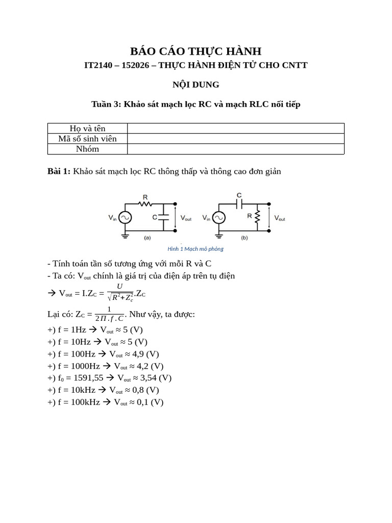 Lab 03 - [Họ và tên] - [MSSV] -[Nhóm x]-152026 | PDF