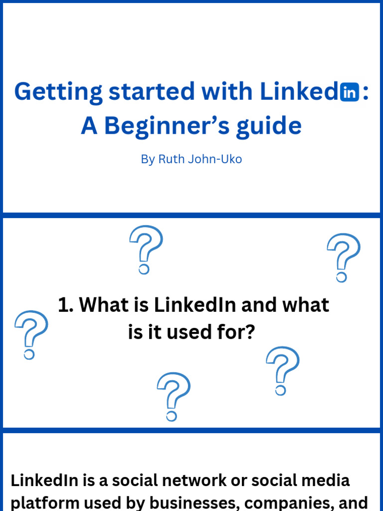 Beginner's Guide To LinkedIn | PDF | Linked In | Recruitment