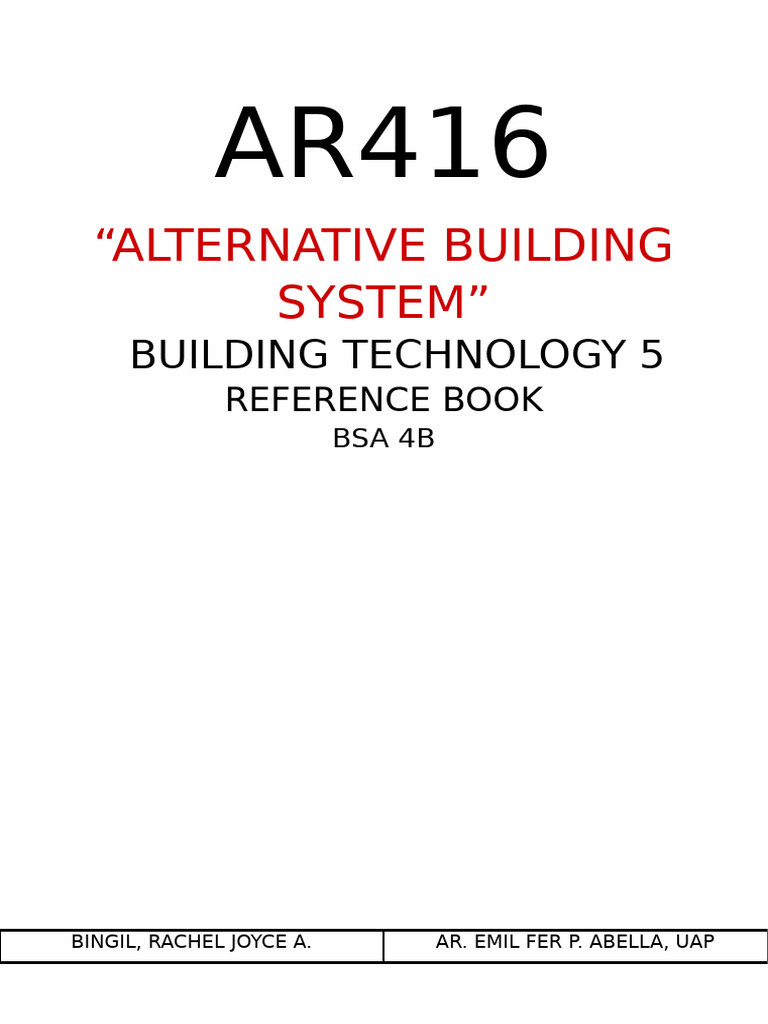 RSW 3 BT5, 4B, Bingil, Rachel Joyce A. | PDF | Materials | Building Engineering