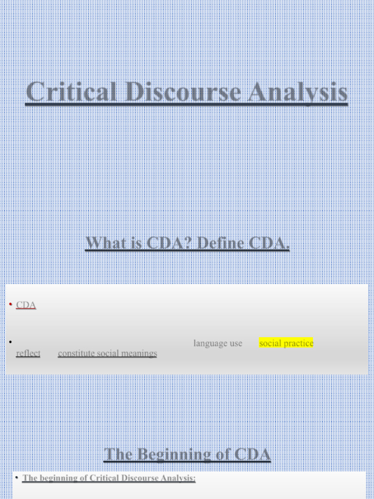 Another CDA | PDF | Discourse | Linguistics