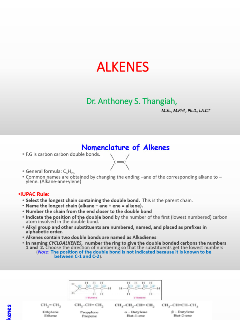 Understanding Alkadienes and Alkenes | PDF | Alkene | Ethylene