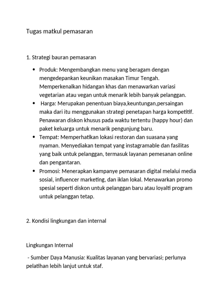Tugas Matkul Pemasaran Adit | PDF