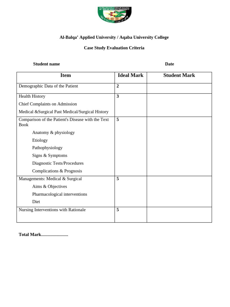 Case Study Evaluation Criteria | PDF