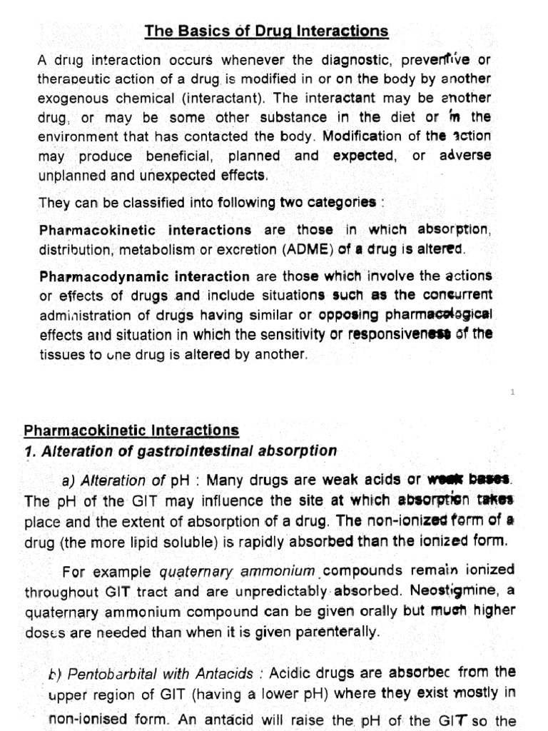 02 The Basics of Drug Interactions | PDF
