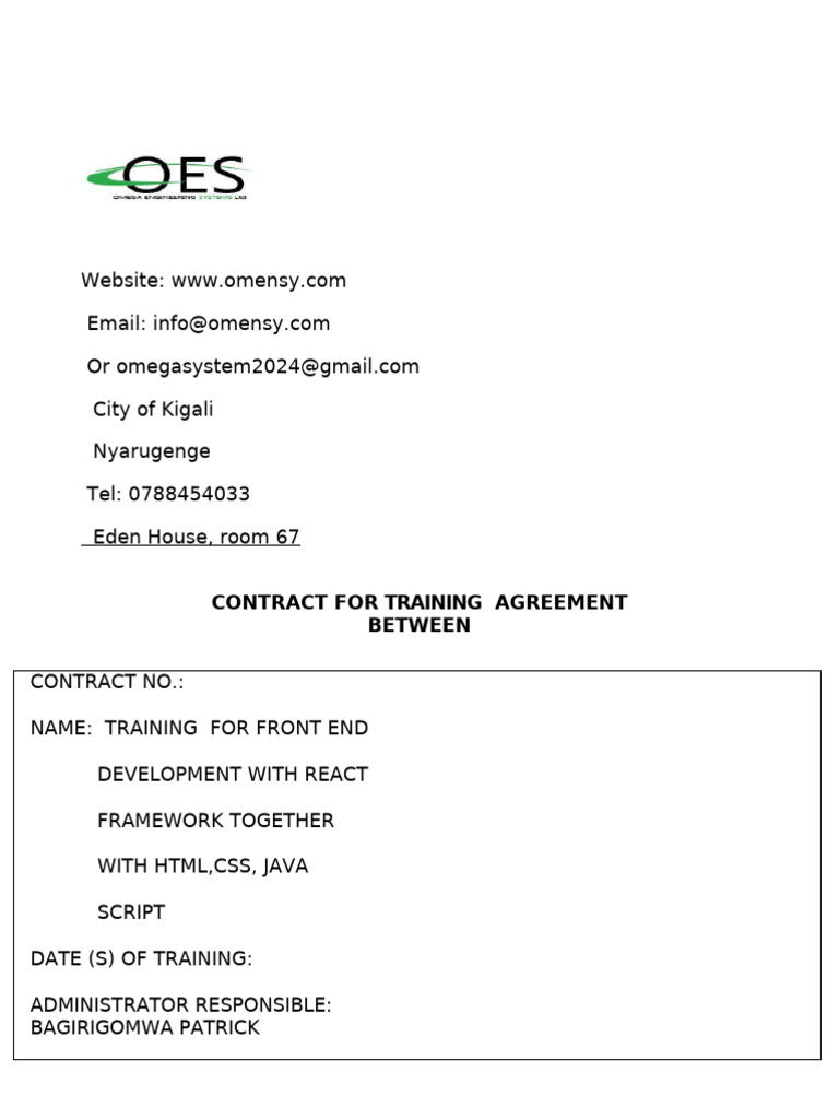 React draft contract | PDF